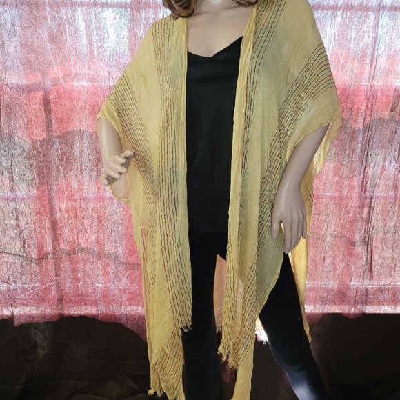 Sweaters | Yellow Sheer Cardigan | Poshmark